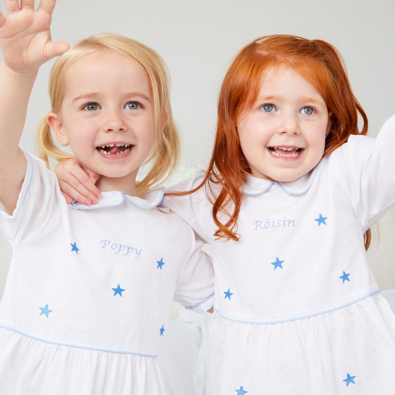 Girl's Blue Star Dress – Mini Lunn